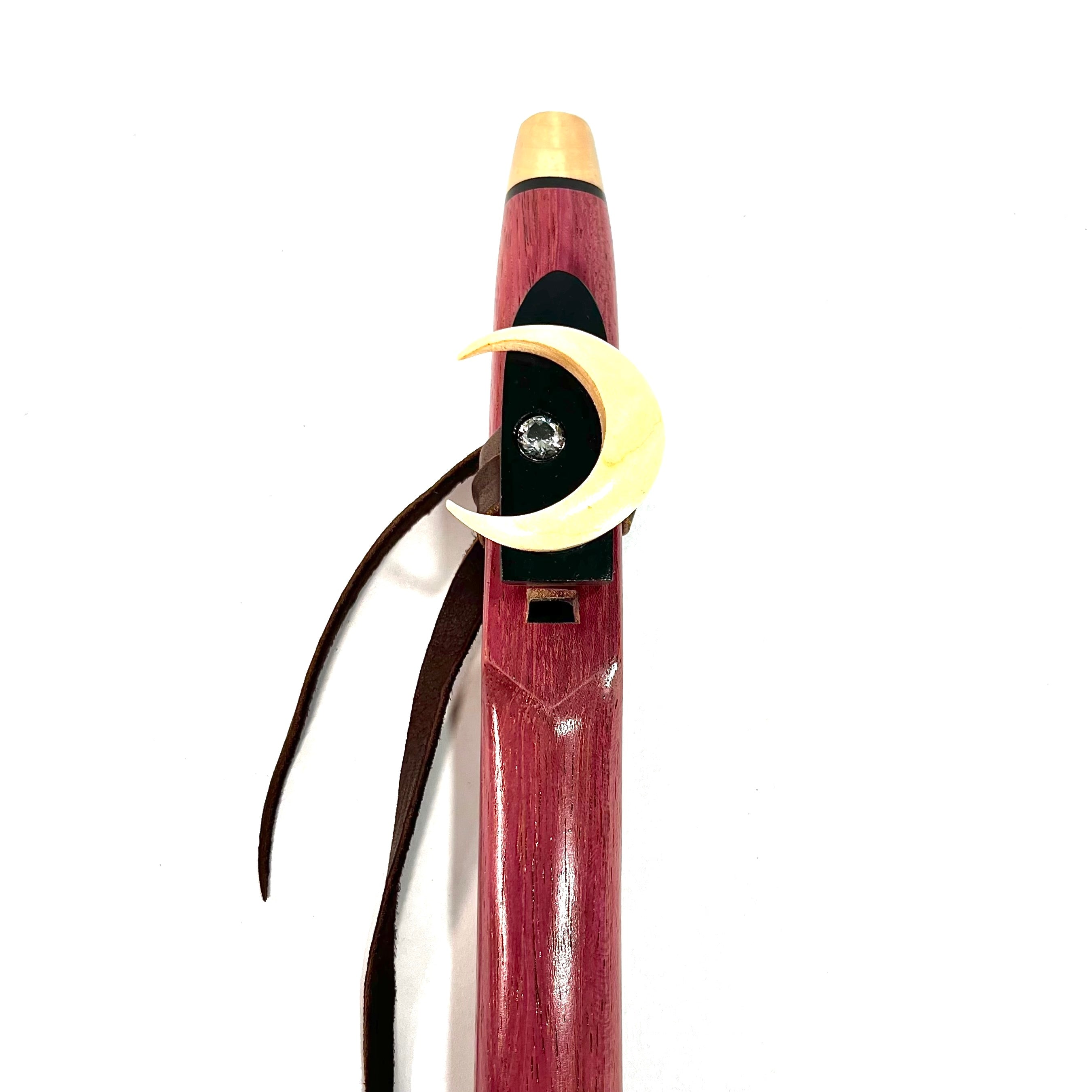 “Stephanie” Purple Heart Aeolian Crescent Moon Flute- Made To Order ...
