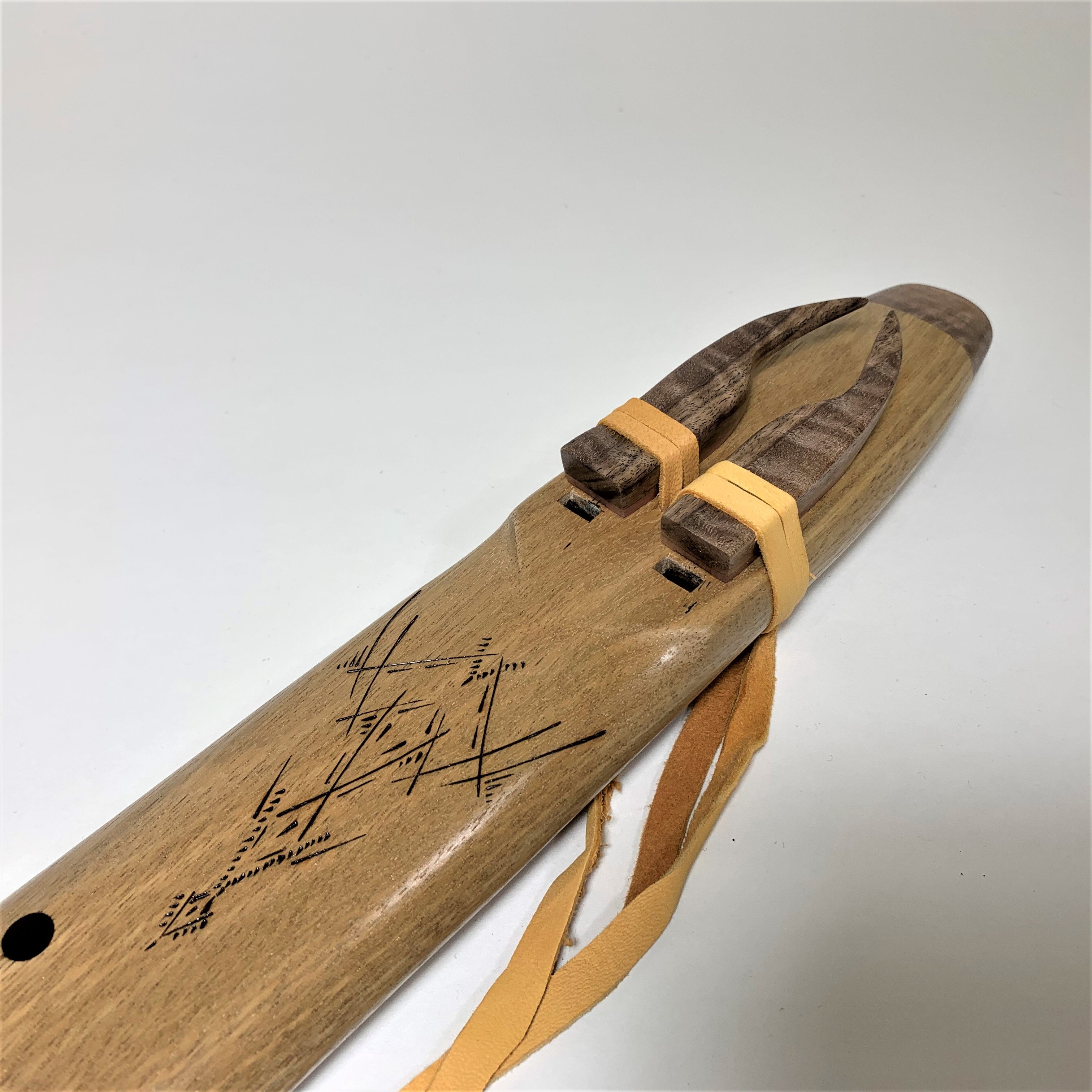 Geometric Art Double Drone Native American Flute – Singing Tree Flutes